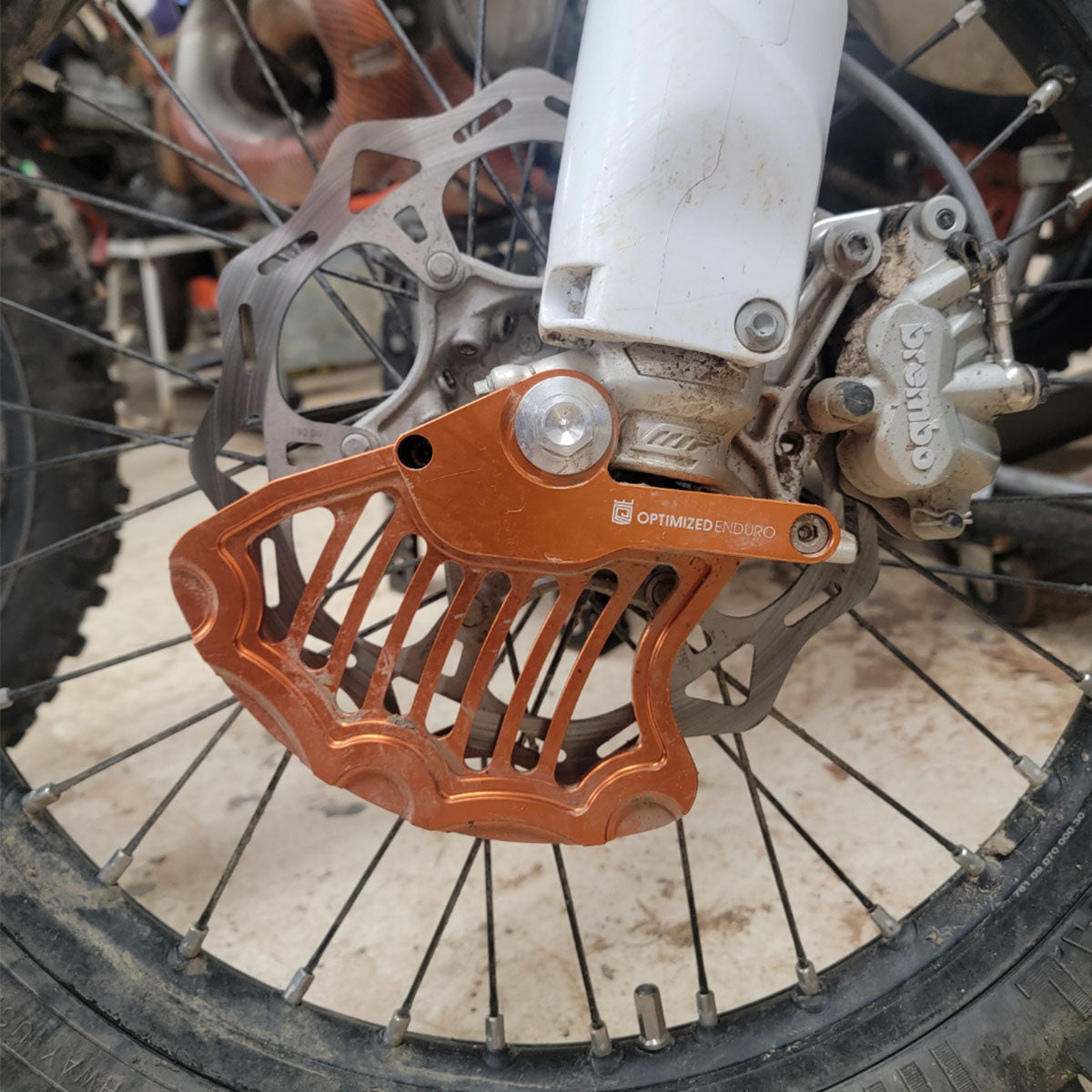 Optimized Enduro Front Disc Guard Husqvarna/KTM 16-21 GasGas 2021 Blue