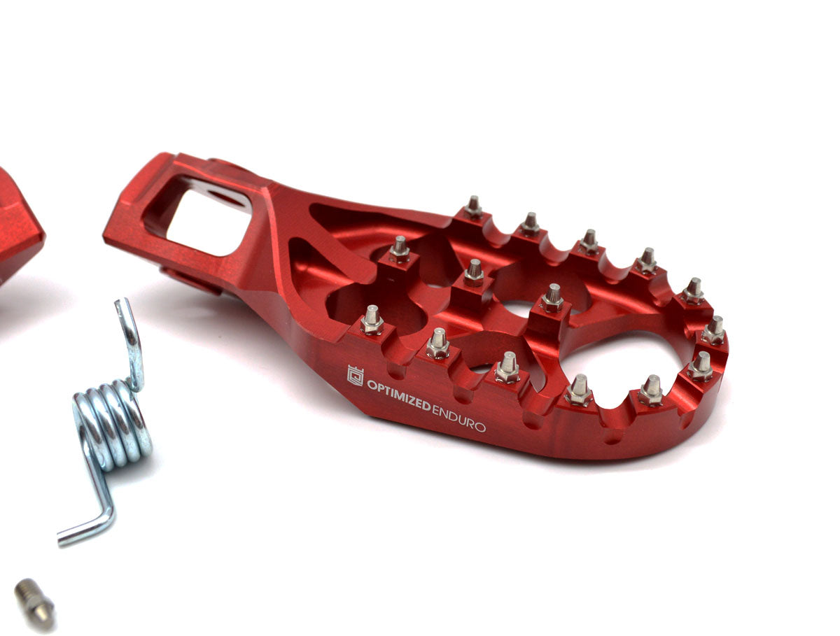 Optimized Enduro Foot Pegs for GasGas 2024-2025 (Red)